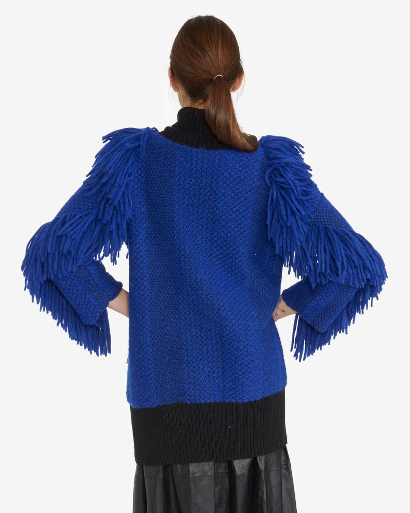Rachel Comey | Fringe Turtleneck Sweater in Royal Blue – SAANS